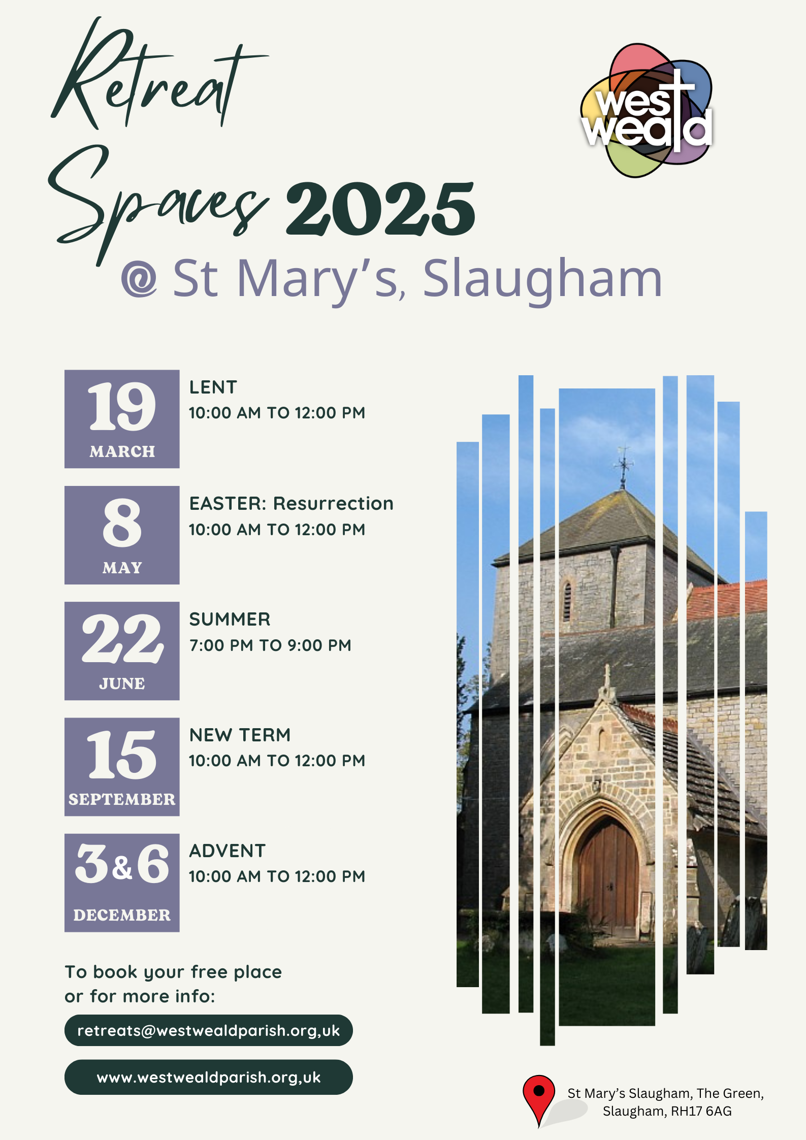 West Weald Parish | Retreats